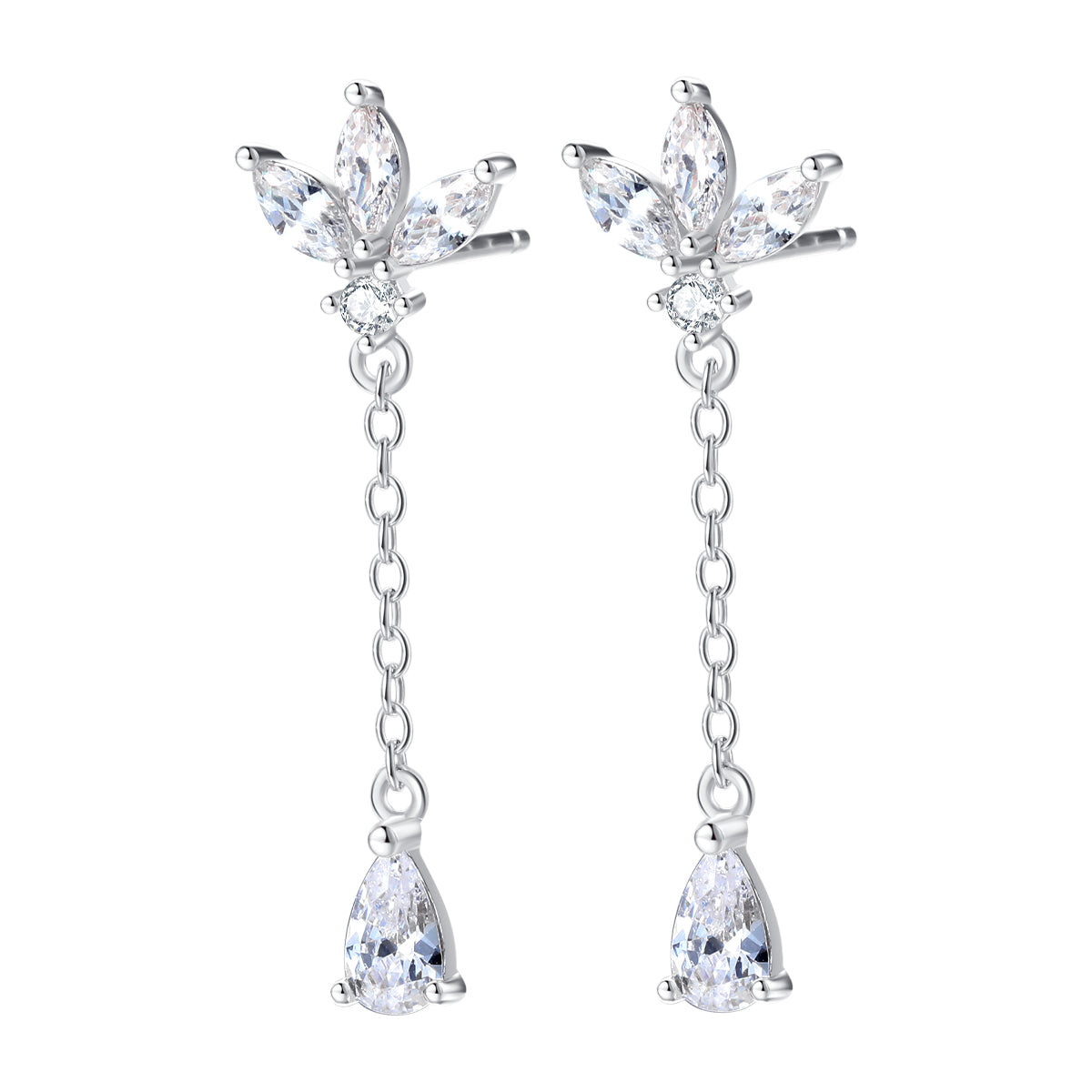 Teardrop Stud Earrings Sterling Silver – Hey Happiness