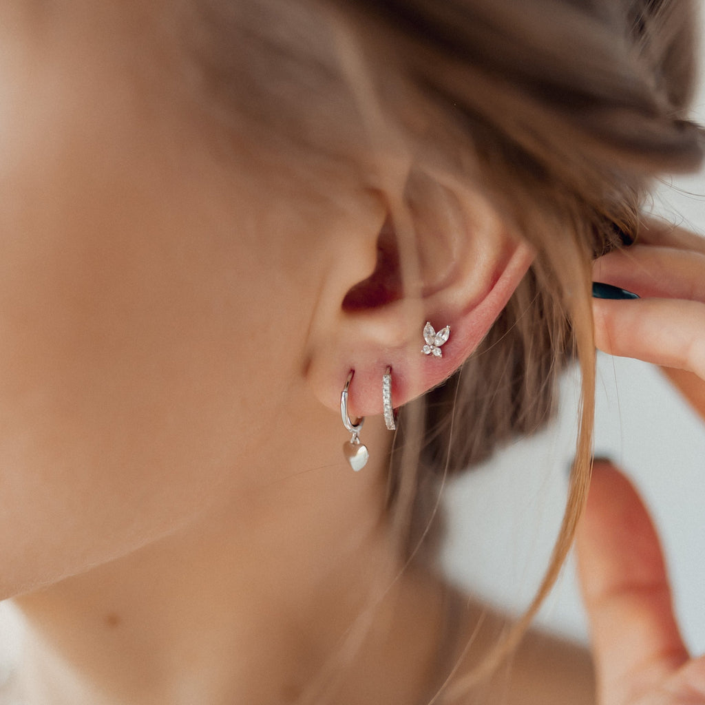 Heart & Butterfly Earring Stack Sterling Silver – Hey Happiness