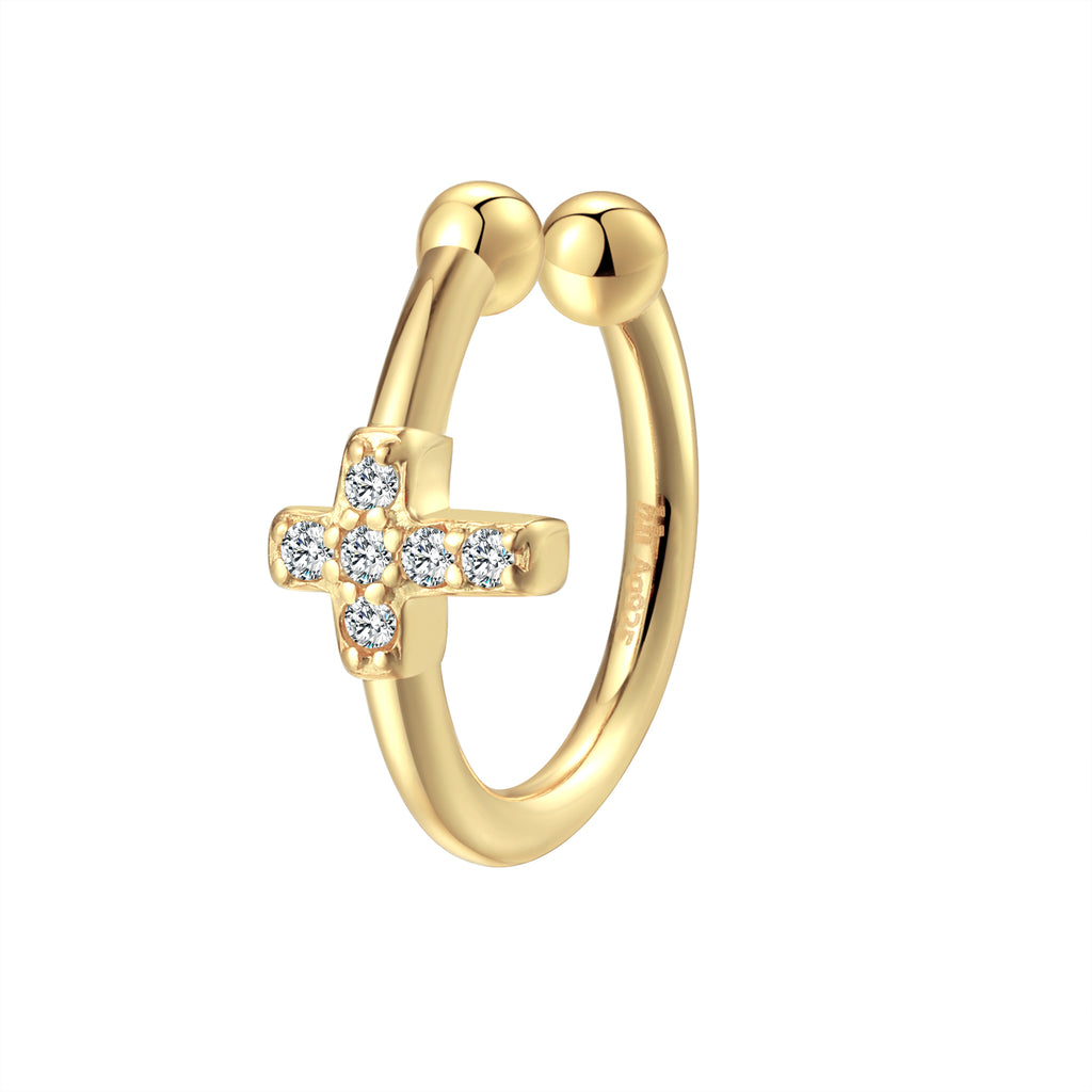 Cross Ear Cuff Sterling Silver – Hey Happiness