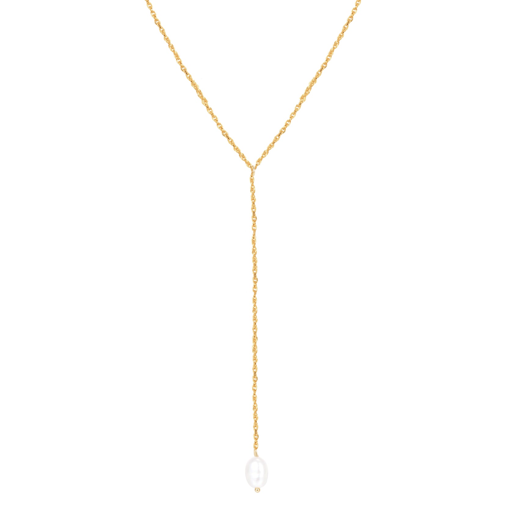 Pearl Pendant Y Necklace Sterling Silver Gold – Hey Happiness
