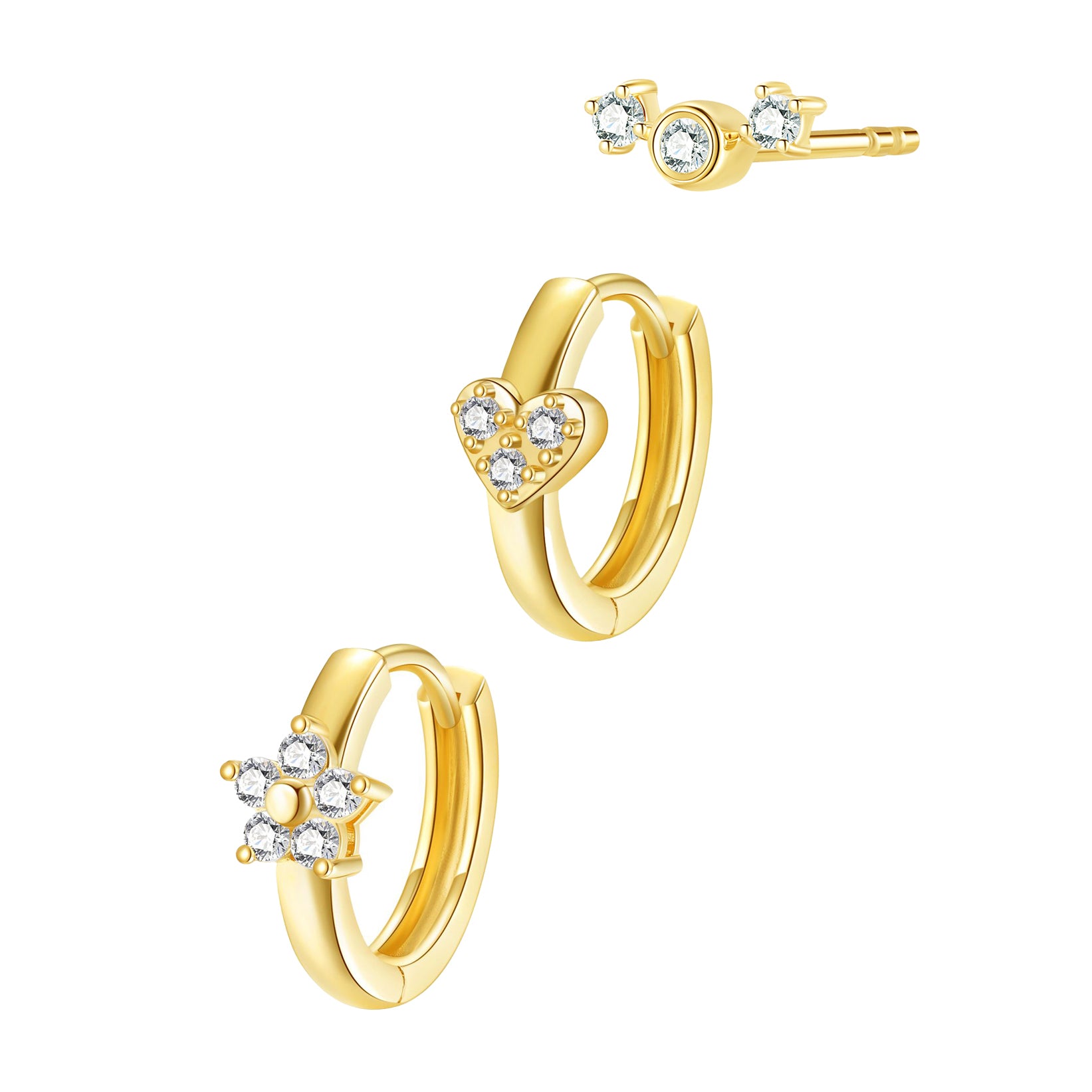Bond Earring Set Solid Gold – Hey Happiness