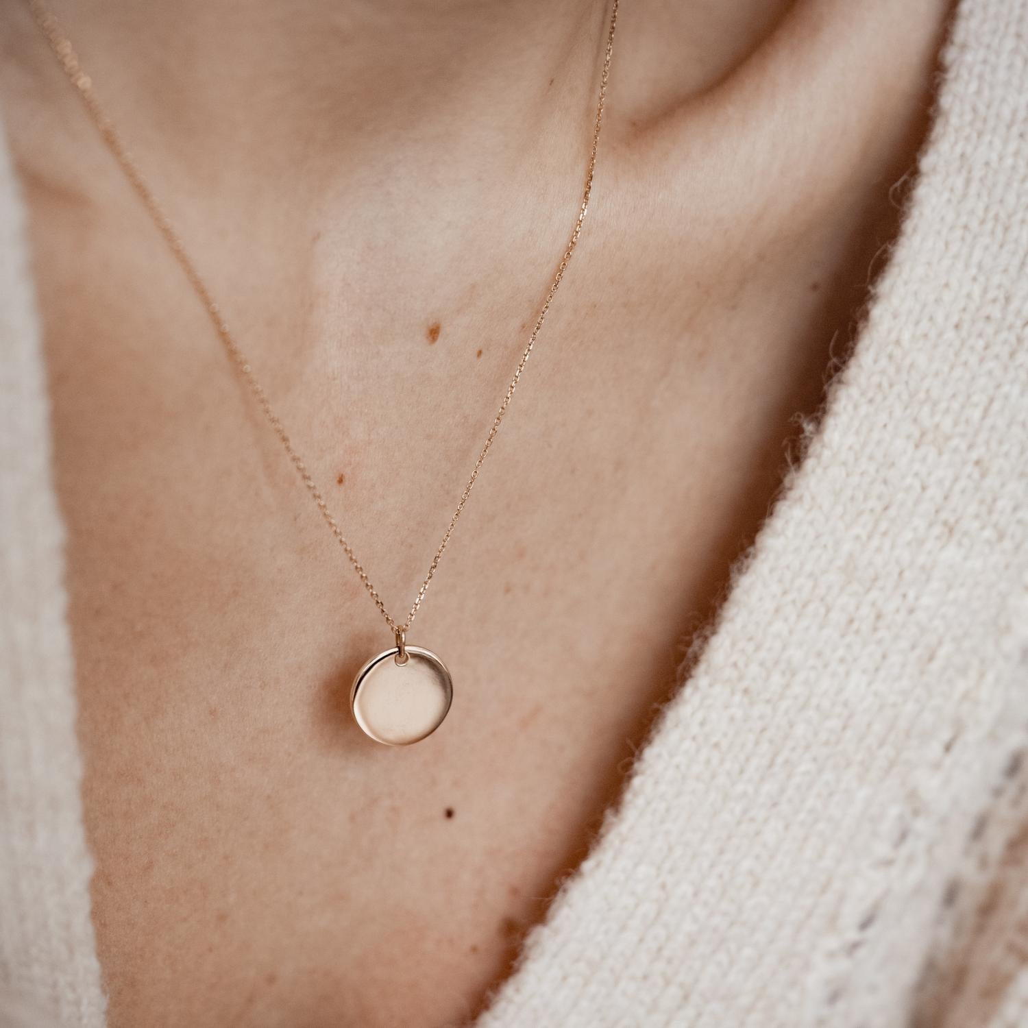 Canvas Pendant Necklace 14K – Hey Happiness