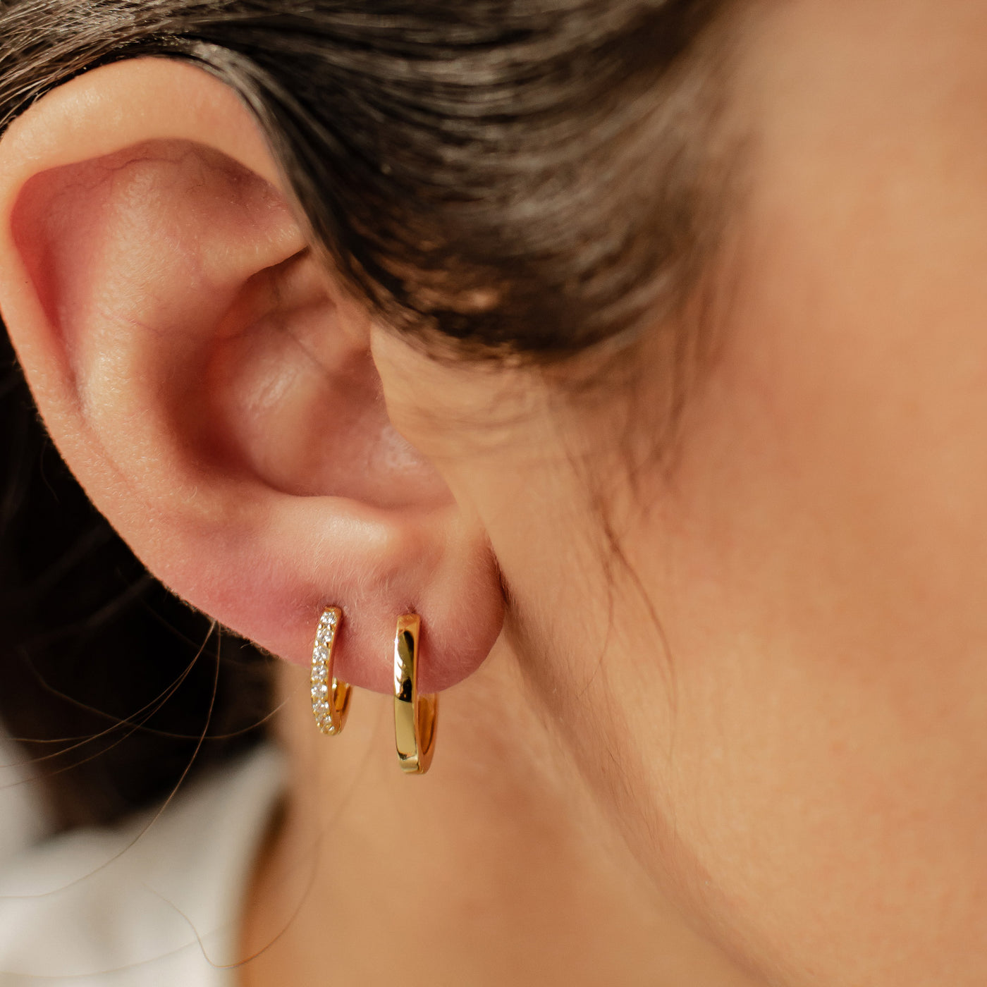 Classic Band and Gemstone Hoop Earring Sets – Hey Happiness