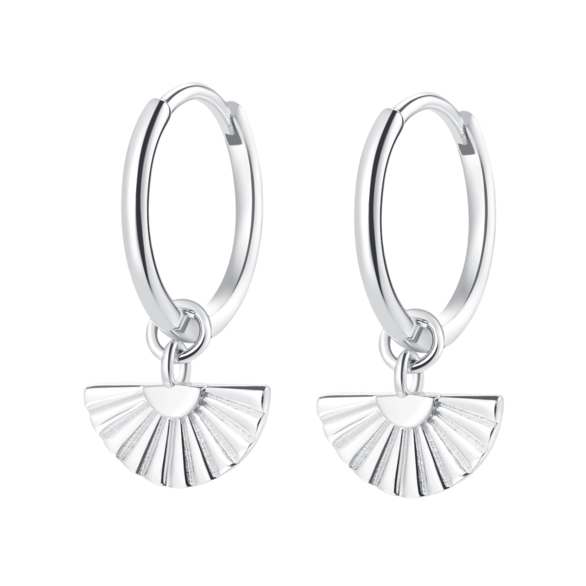 Sterling silver hoops with charms store