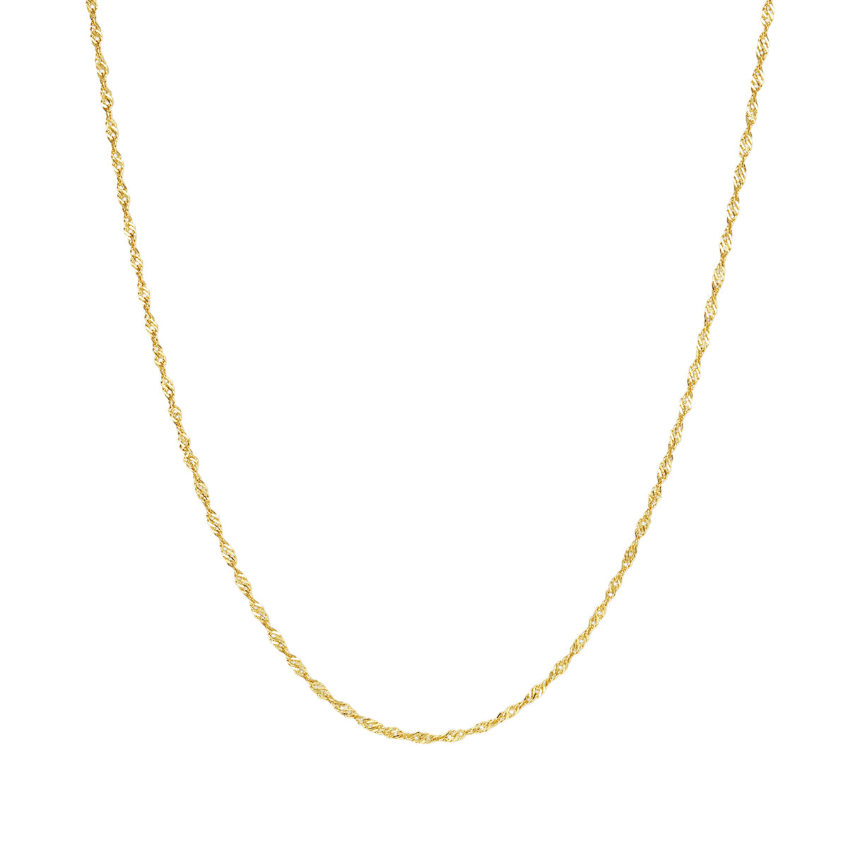 Cadena Fina Singapur Plata de Ley 925 en Oro – Hey Happiness