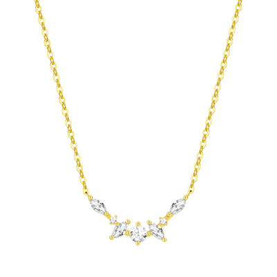 Gemstone Fireworks Necklace Sterling Silver Gold – Hey Happiness