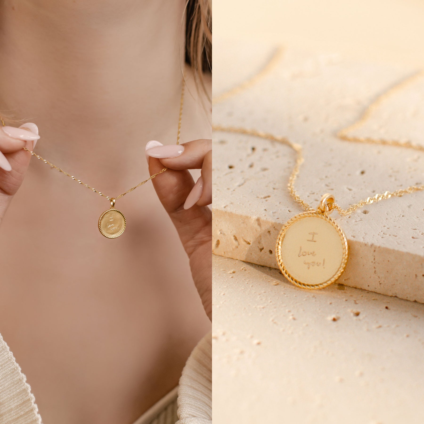 Handwriting Pendant Necklace Sterling Silver – Hey Happiness