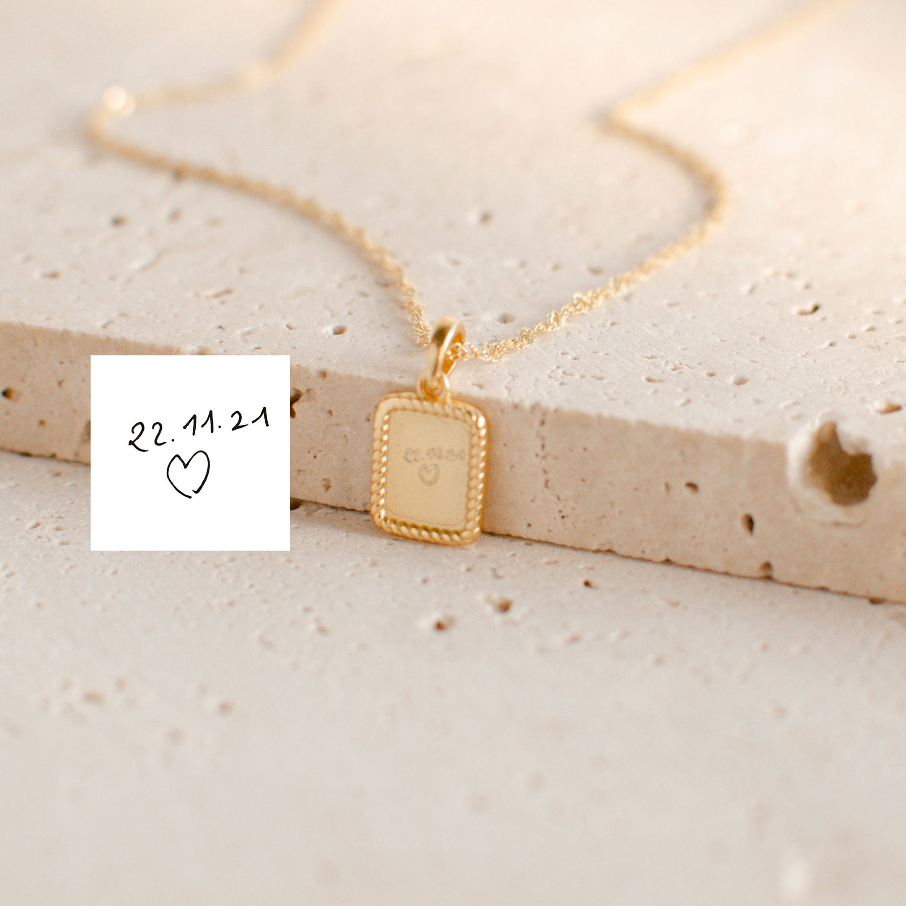 Handwriting Pendant Necklace Sterling Silver – Hey Happiness