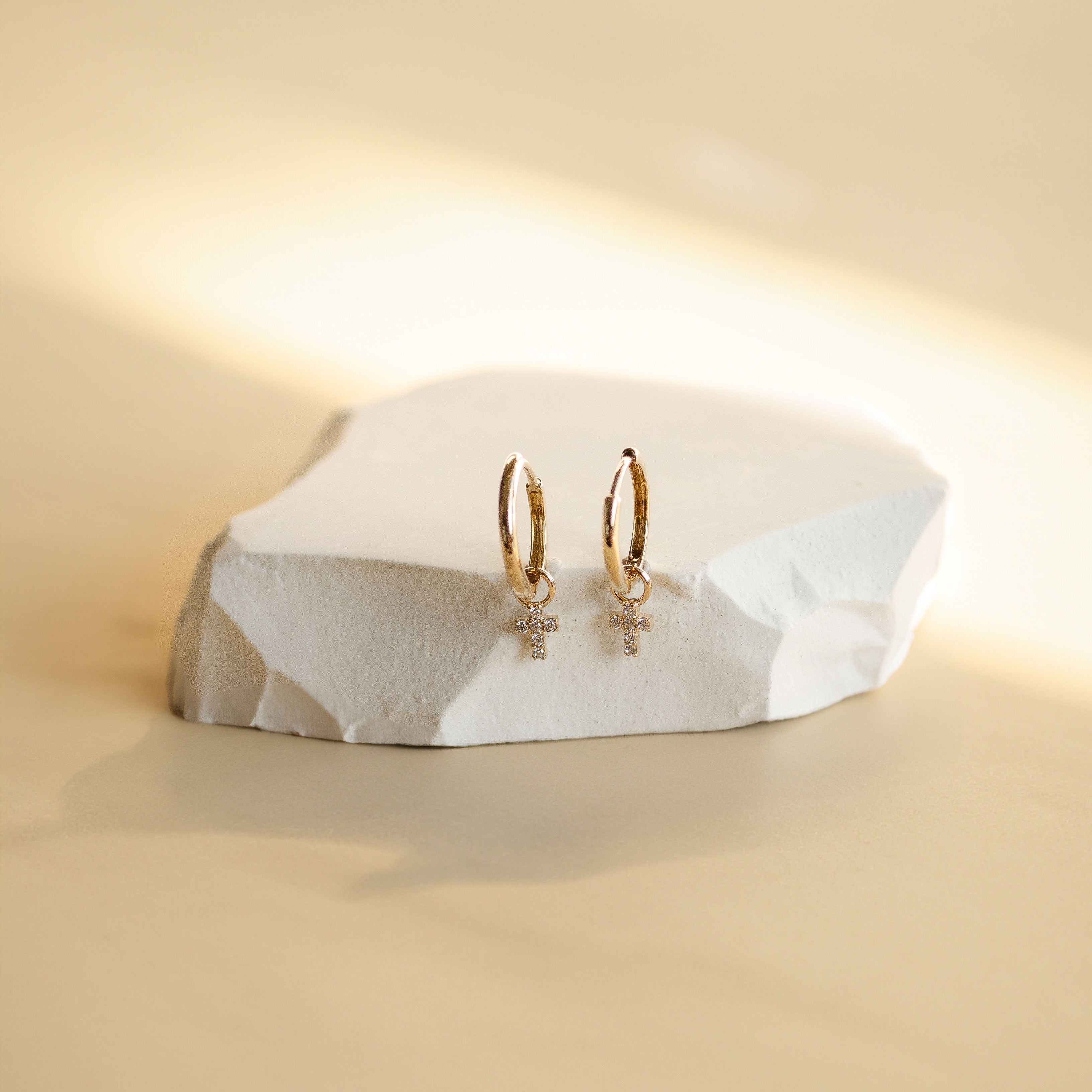Hope Hoop Earrings 14K Gold – Hey Happiness