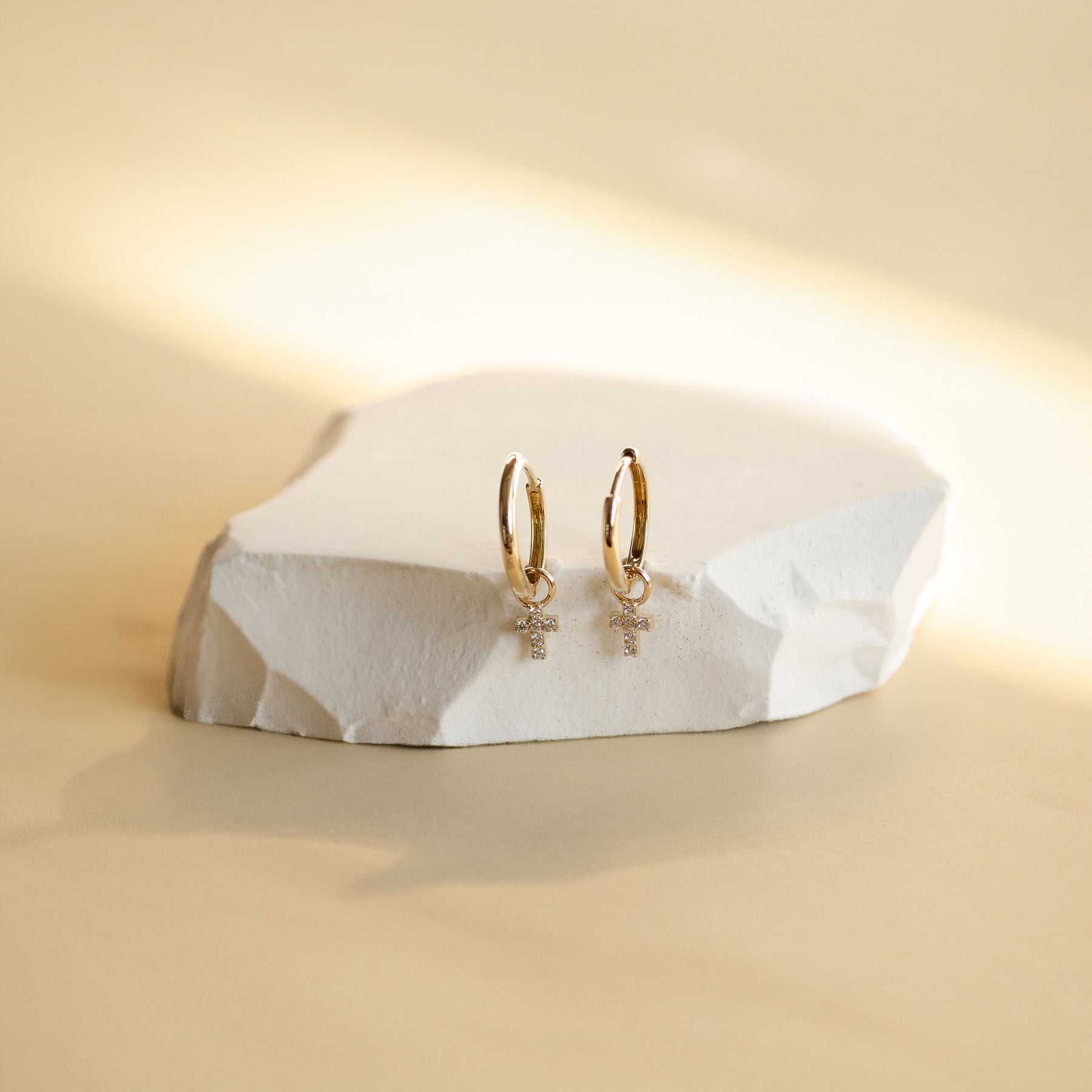 Hope Hoop Earrings 14K Gold – Hey Happiness
