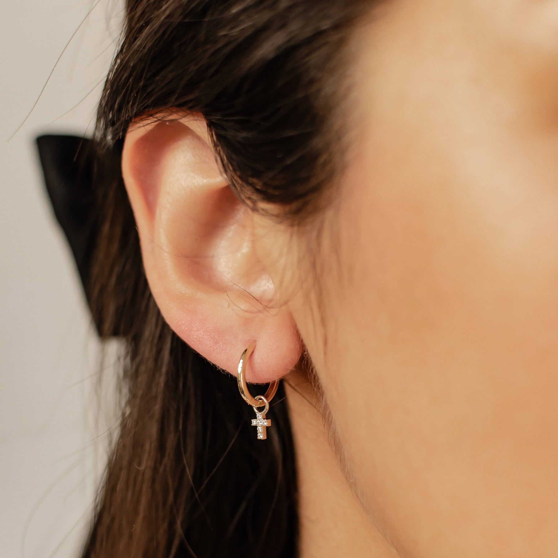 Hope Hoop Earrings 14K Gold – Hey Happiness