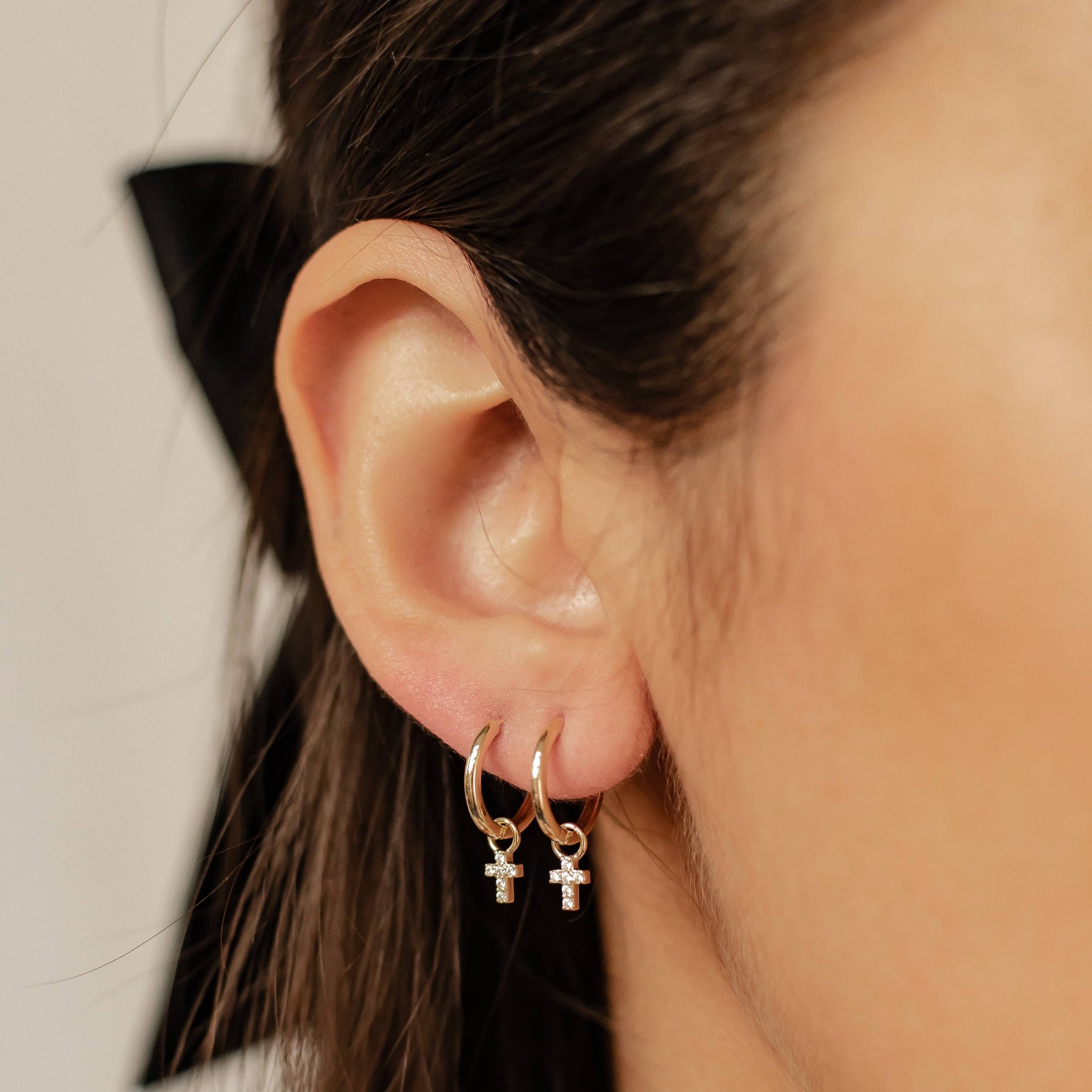 Hope Hoop Earrings 14K Gold – Hey Happiness