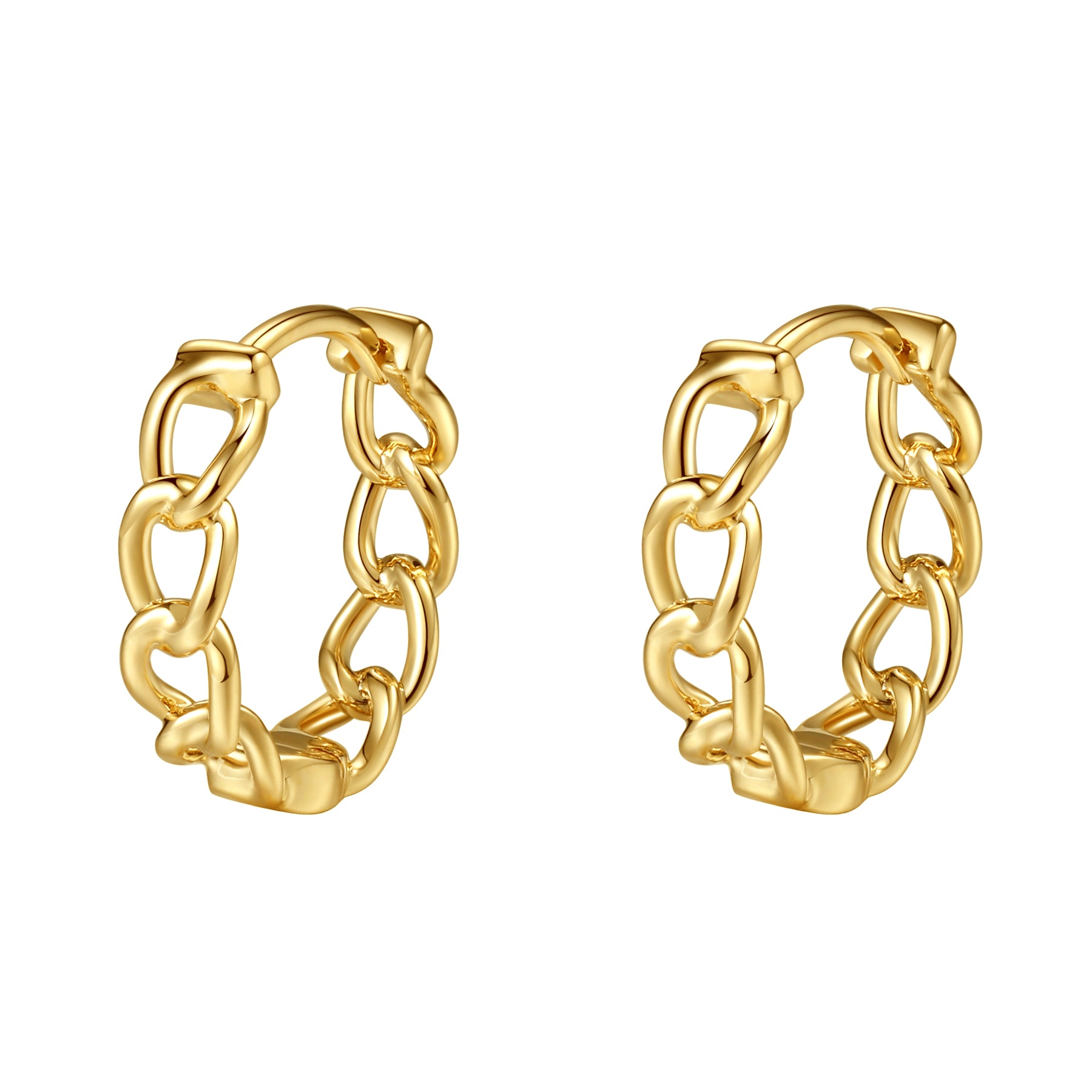 Infinite Links Huggie Earrings 14K Gold – Hey Happiness