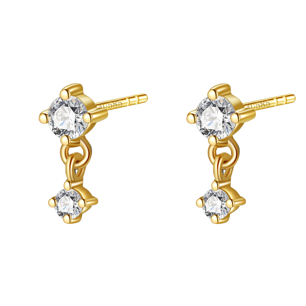Infinite Stud Earrings 14K Gold – Hey Happiness