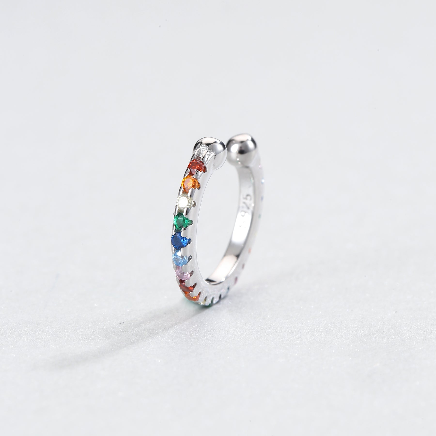 Multicolor Stone Ear Cuff Sterling Silver – Hey Happiness