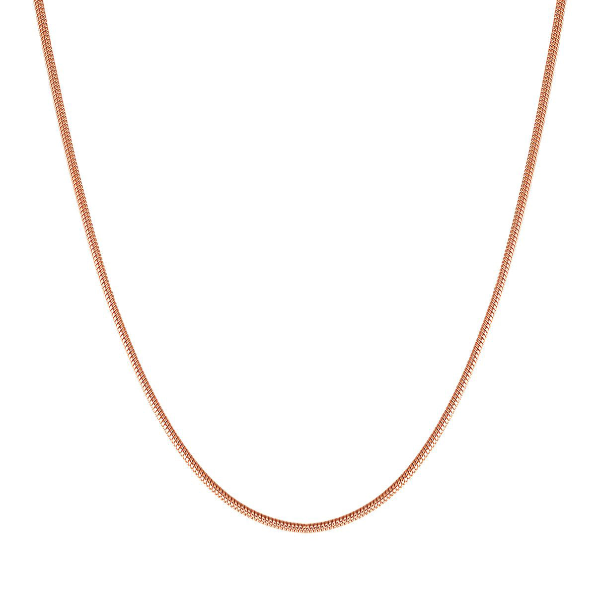 Round Snake Chain Necklace Rose Gold – Hey Happiness