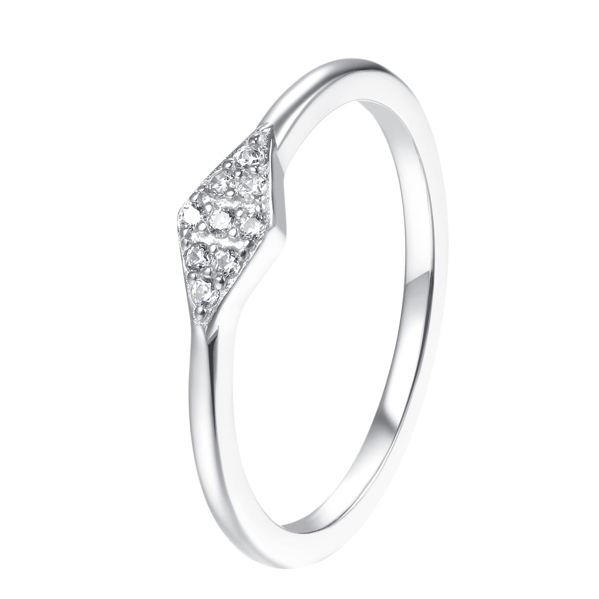Slim Diamond Ring Sterling Silver – Hey Happiness