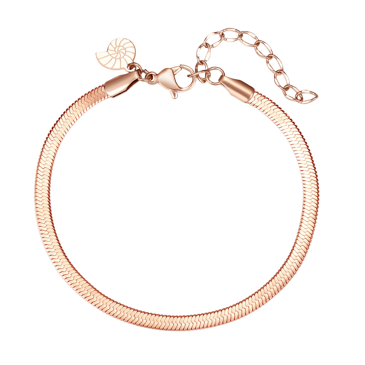 Snake Chain Bracelet Rose Gold – Hey Happiness