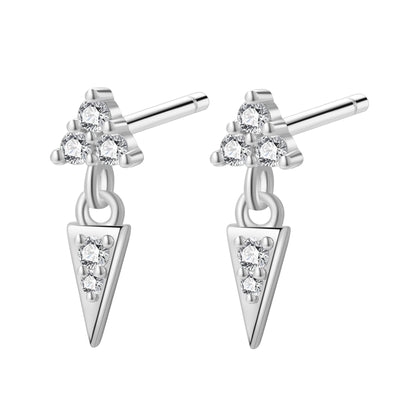 Trinity Spike Stud Earrings Sterling Silver – Hey Happiness